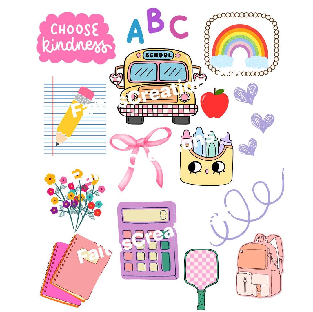 Preppy Back to School Png - Etsy