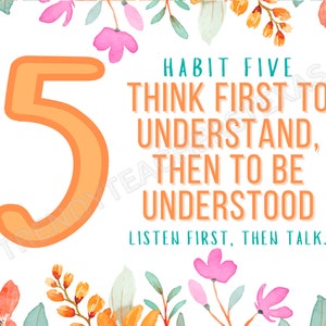 7 Habits Poster Set | Printable Classroom Posters | Leader in Me ...