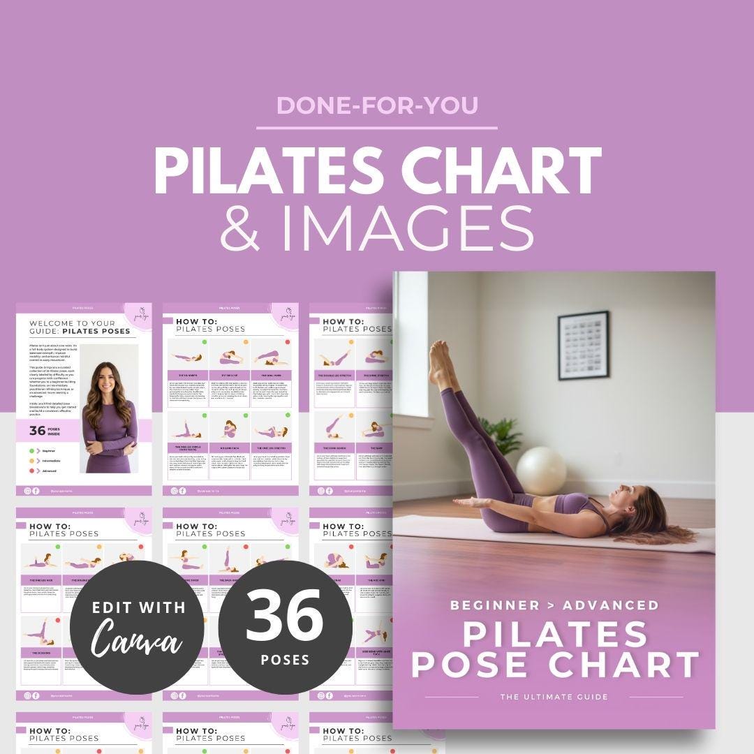 Pilates Exercise Illustrations, Pilates Workout Instructions, Exercise ...