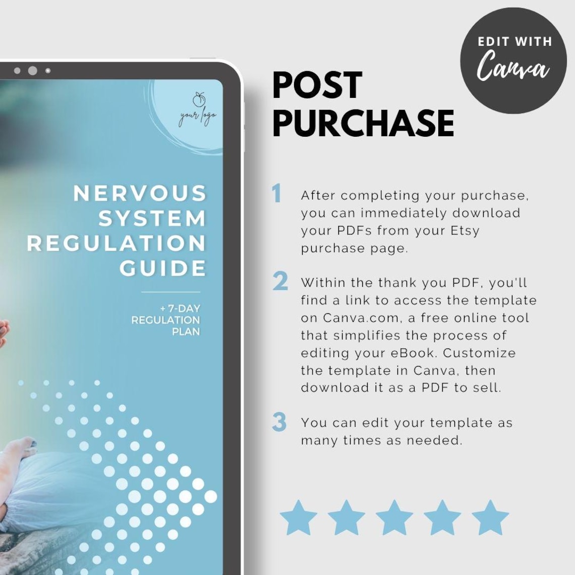 Nervous System Regulation Plan, Reset Plan, Canva Ebook Template ...