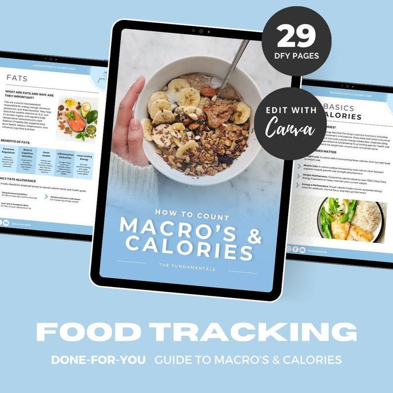 Macronutrients and Calories Guide, DFY How to Count Calories and Macros ...