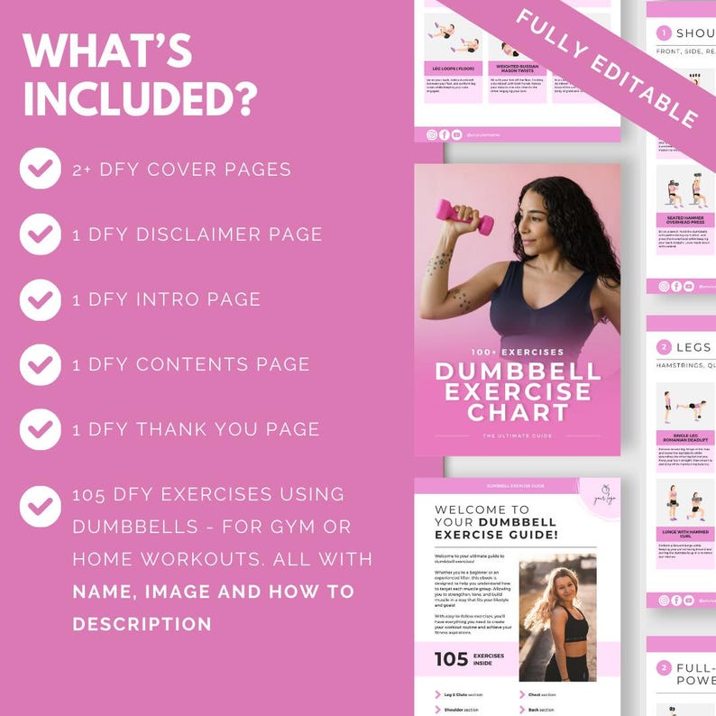 Dumbbell Workout Chart, Exercise Chart, Exercise Instructions, Exercise ...