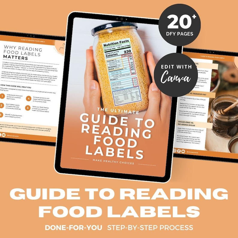 Guide to Reading Food Labels, Nutrition Ebook Template, Health Coaching ...