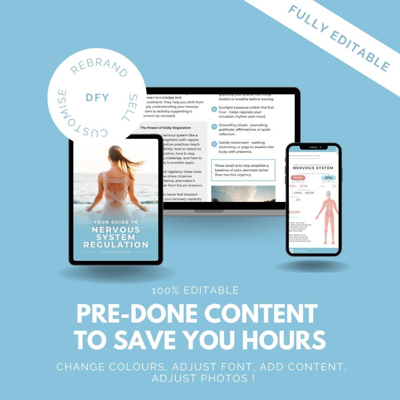Nervous System Regulation Plan, Reset Plan, Canva Ebook Template ...