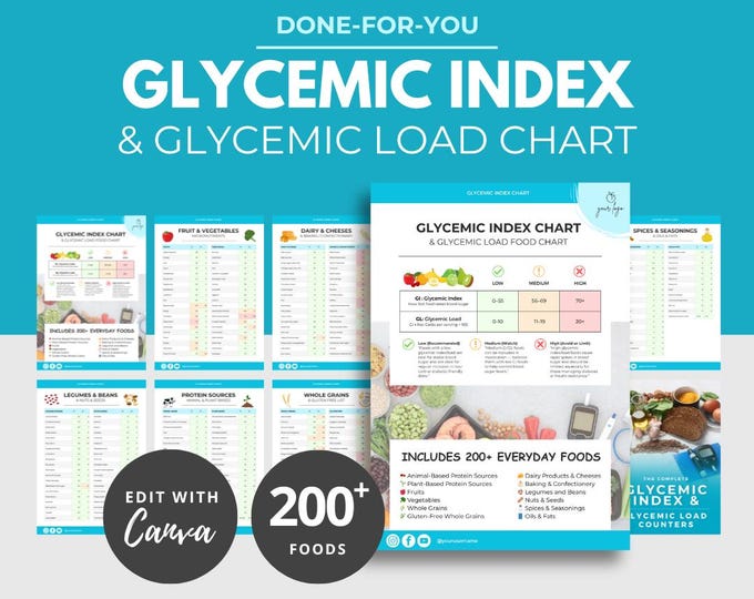 Diabetic Food List, Glycemic Index and Load Food List, GI Foods ...