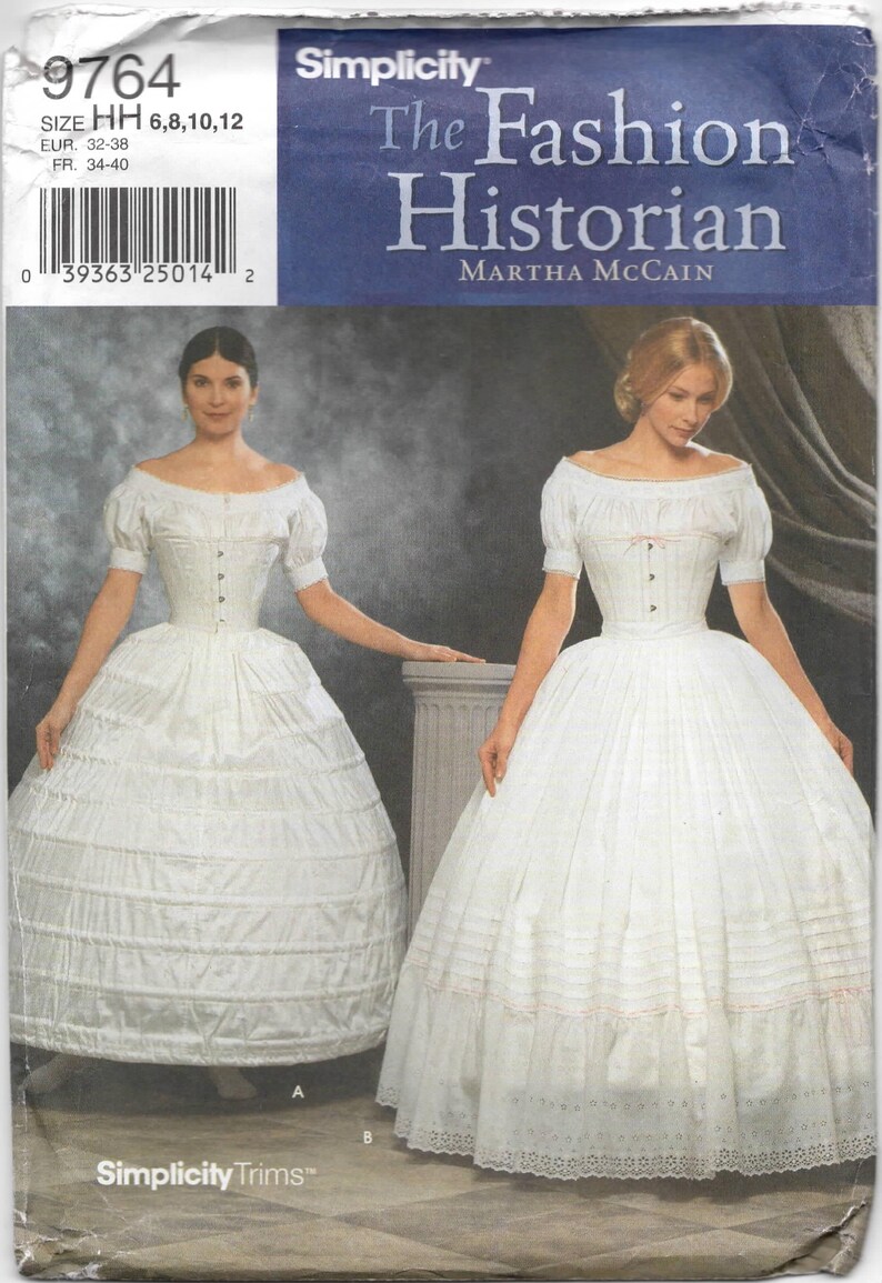 Historical Costume Sewing Pattern UNCUT Simplicity 9764 Martha Mccain ...