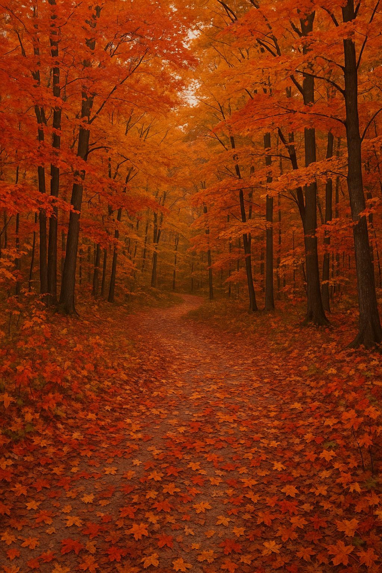 Autumn Forest Path Poster Set – Fall Foliage Digital Art Prints - Etsy