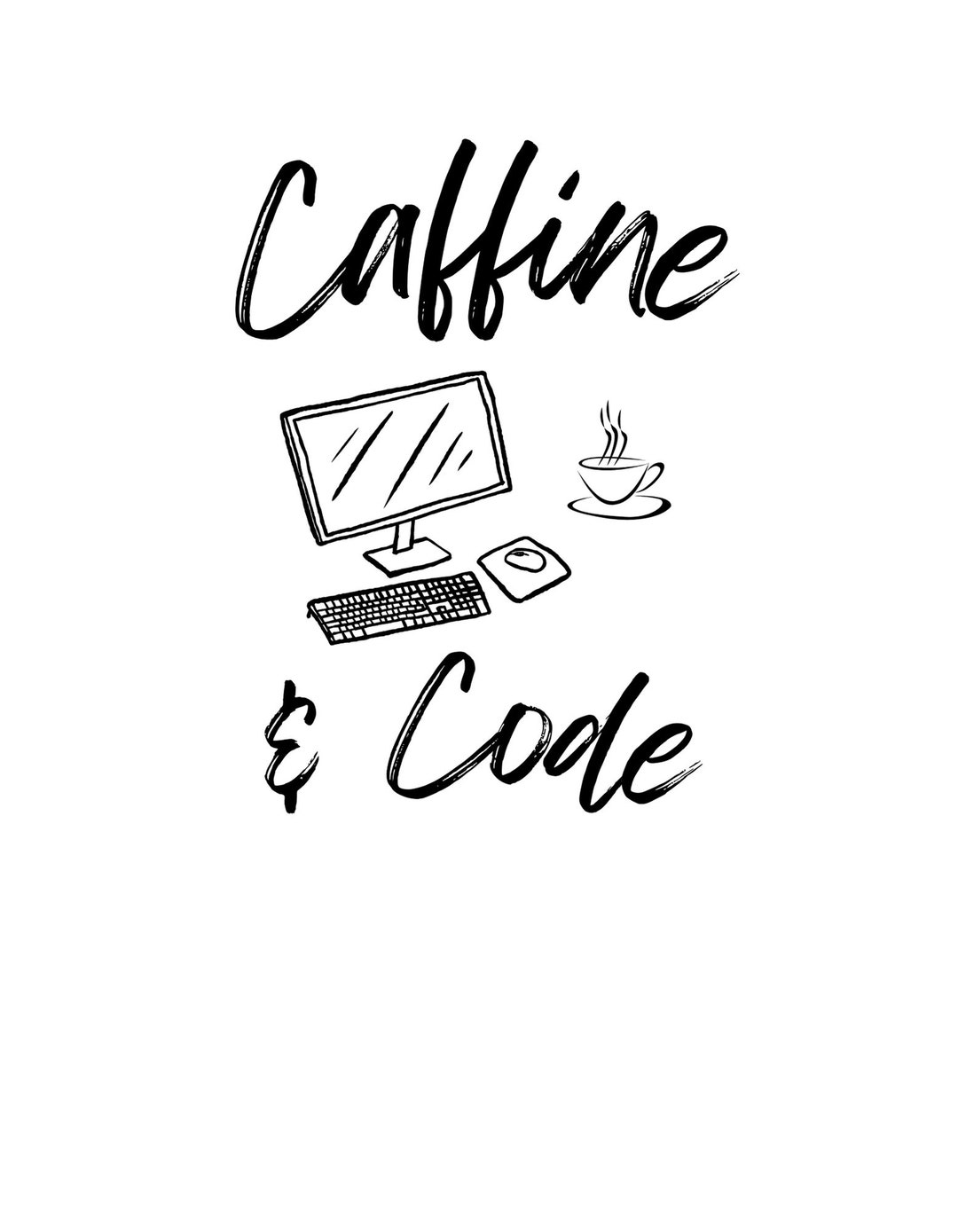 Caffeine & Code PNG for T-shirts, Etc - Etsy