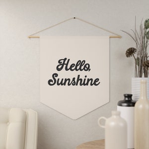 Hello Sunshine Pennant Banner, Playroom Decor, Pennant Nursery ...