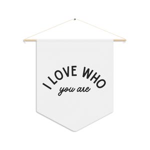 I Love Who You Are Scripture Wall Pennant Banner Kids Nursery, Girls ...