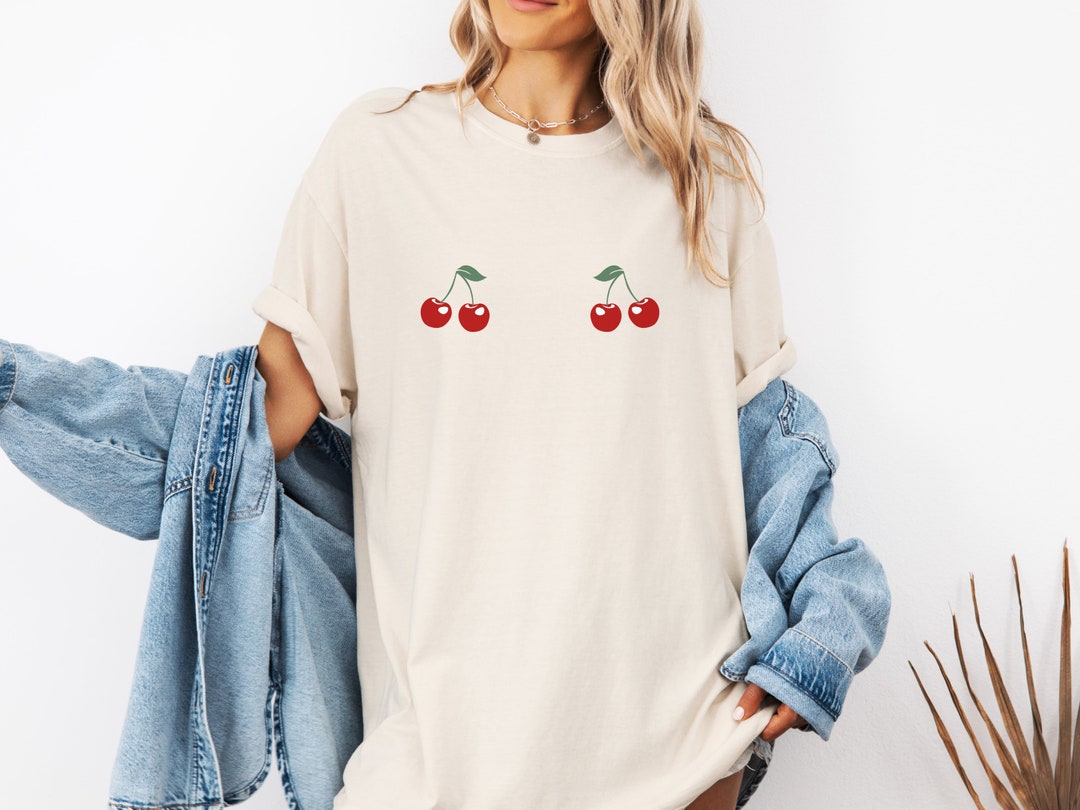 Cherry Croquette, Cherry Shirt, Coquette Clothing, Cherry Blossom ...