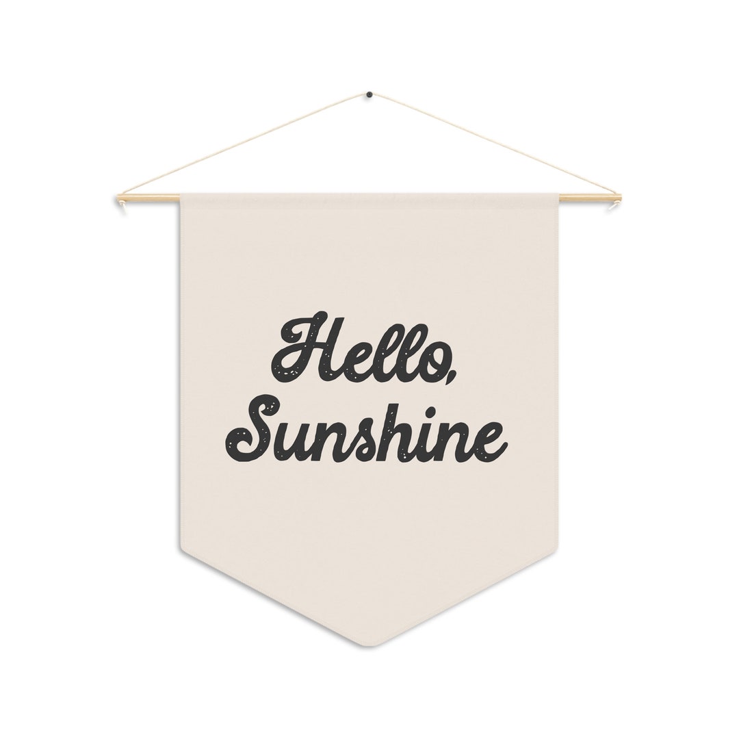 Hello Sunshine Pennant Banner, Playroom Decor, Pennant Nursery ...