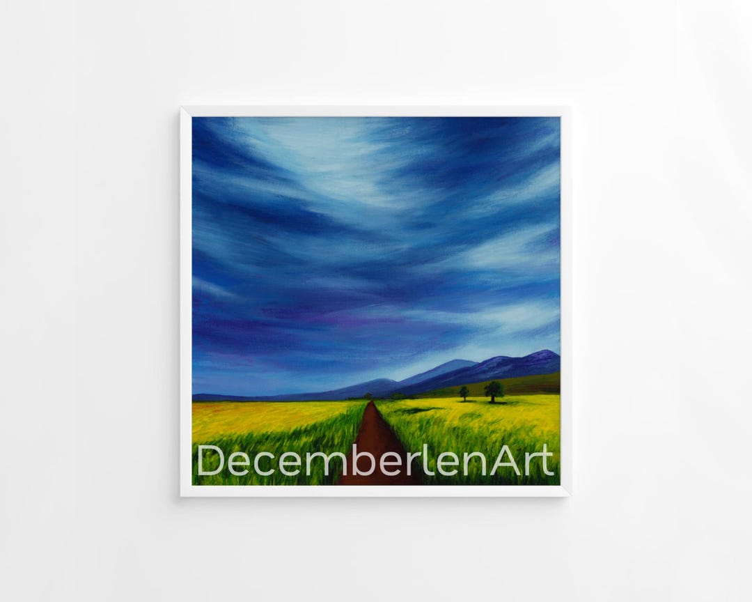 Country Roads, Country Road Wall Art, Country Road Painting, Rustic ...