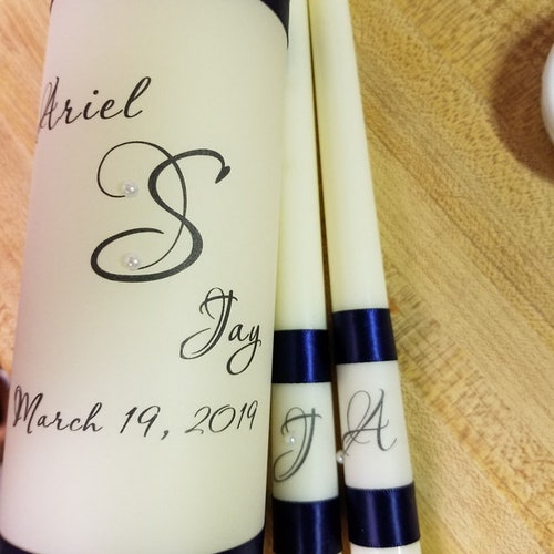 Personalized Unity Candle With Monogram Wedding Candles - Etsy