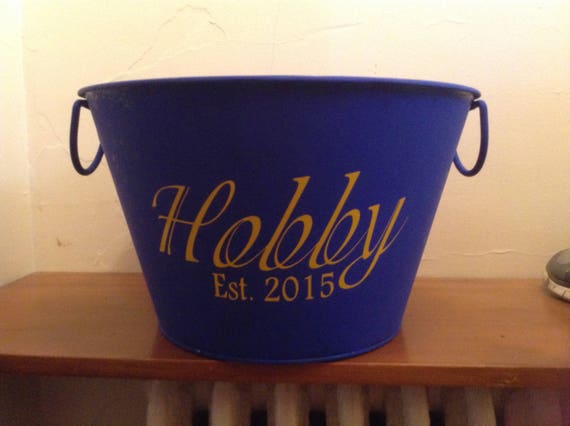 Personalized Large Metal Bucket Personalized With Name | Etsy