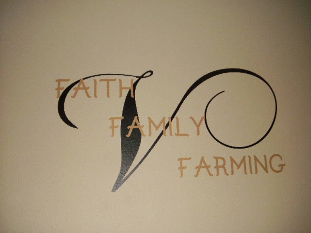 Faith Family Farming Monogram Wall Vinyl Decal - Etsy