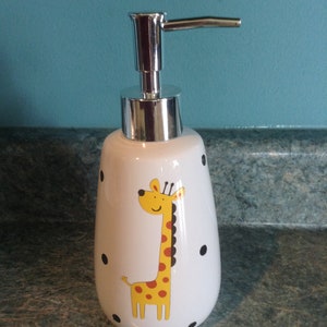 Soap Dispenser Polka Dots and Giraffe - Etsy