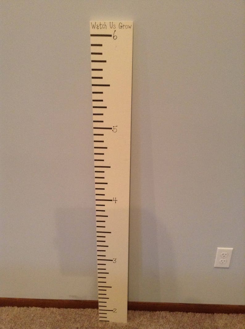 Growth chart ruler watch us grow board | Etsy