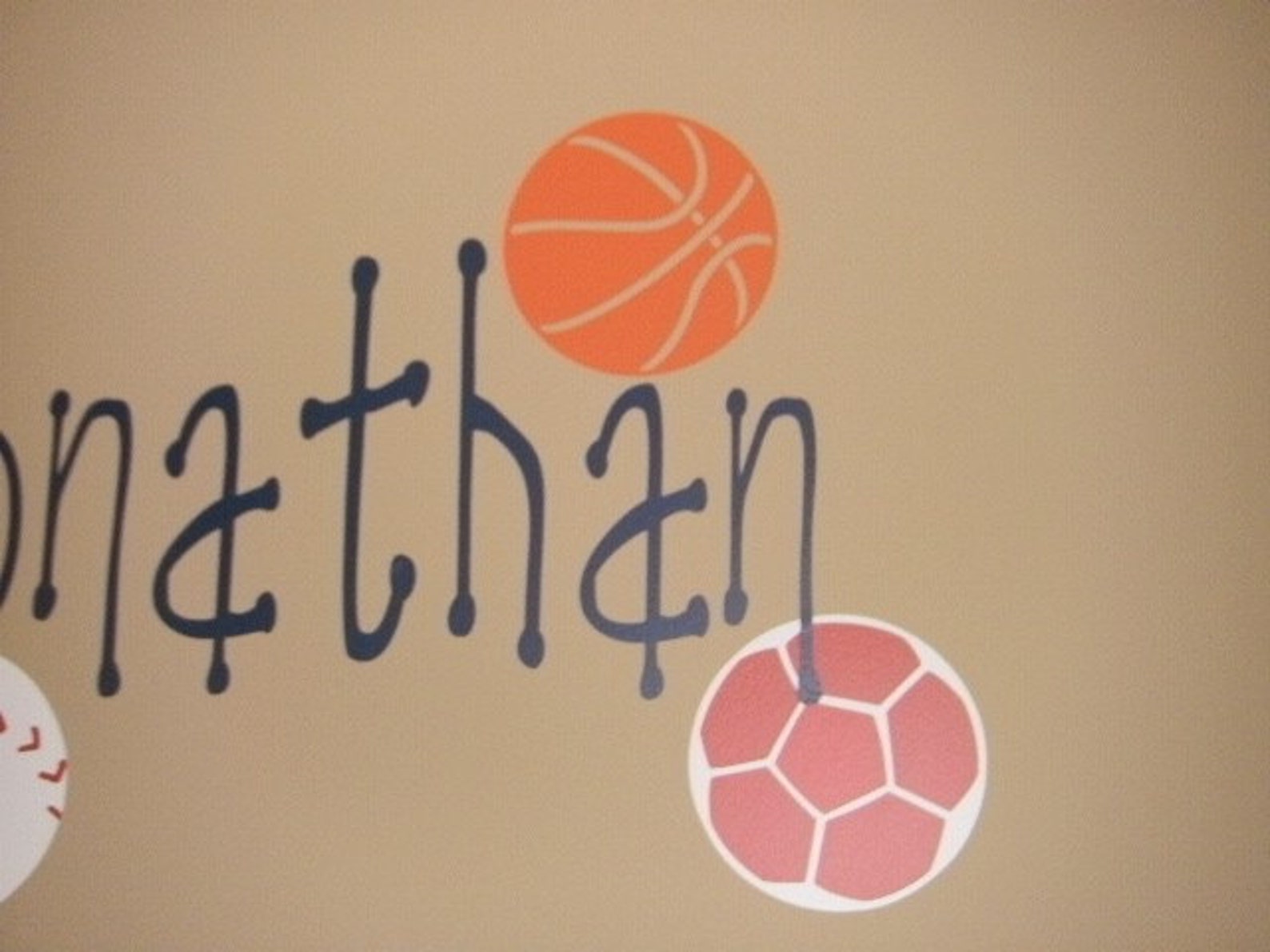 Sports Balls With Name Wall Vinyl Decal - Etsy