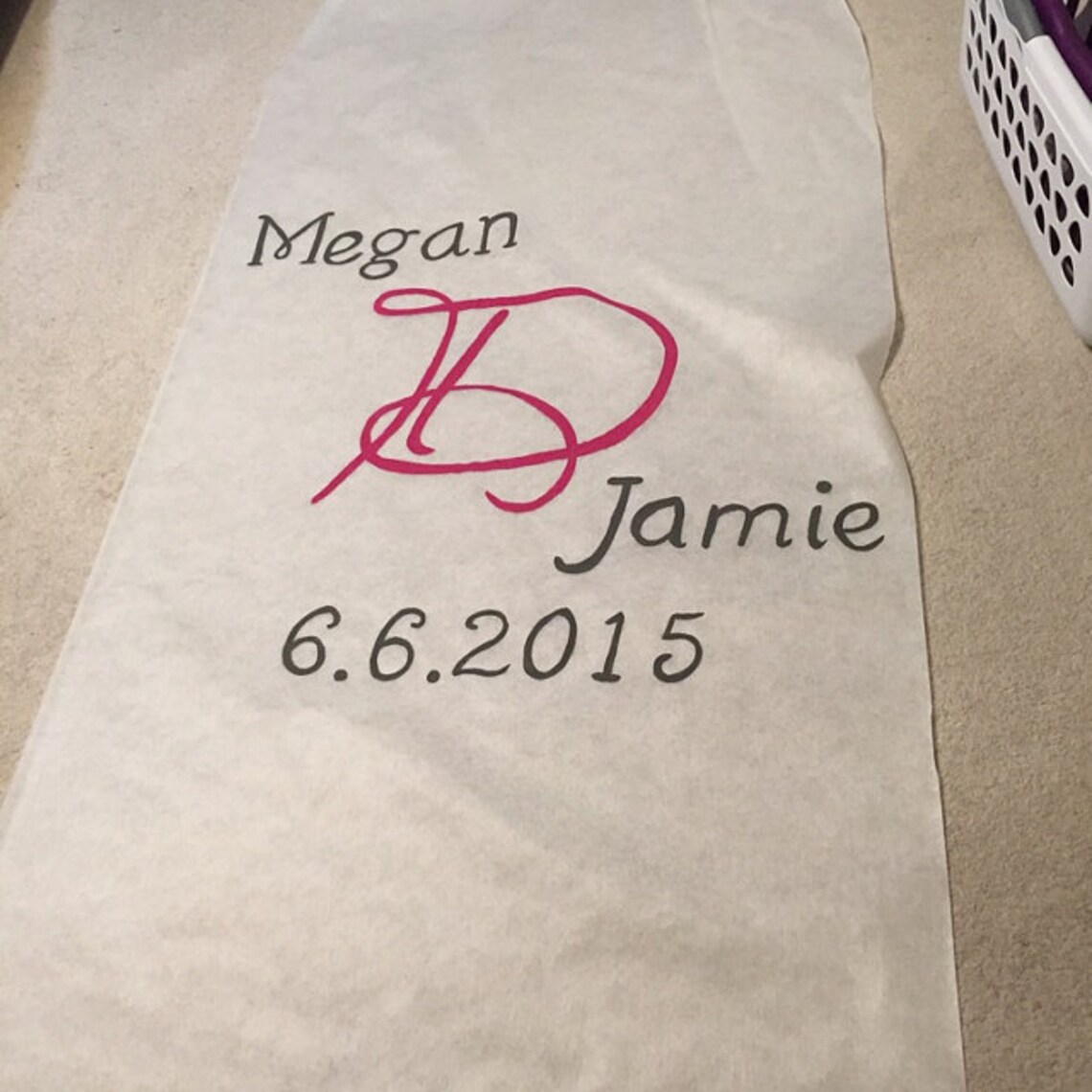 Monogram With Names and Date Wedding Aisle Runner - Etsy