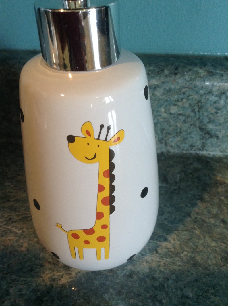 Soap Dispenser Polka Dots and Giraffe - Etsy