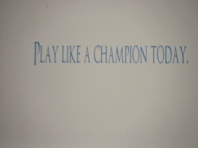 Play Like A Champion Today Wall Vinyl Quote - Etsy