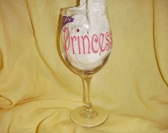 Princess Wine Glass | Etsy