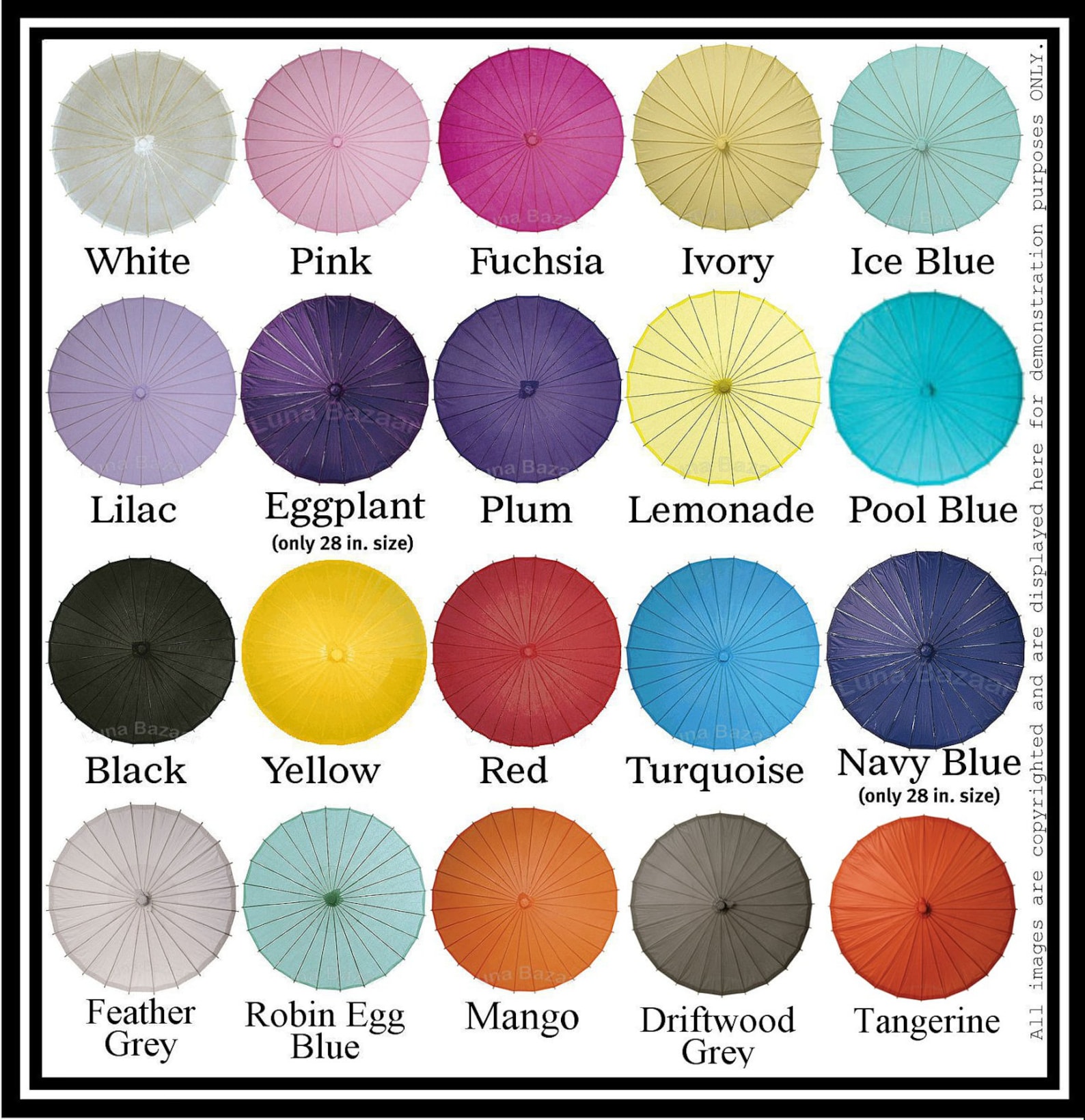 Plain Colored Parasol to Use for Bridesmaid to Carry or DIY - Etsy