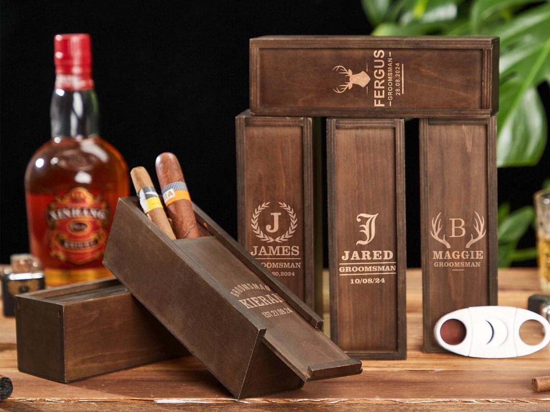 Personalized Cigar Box,groomsmen Gifts Box,groomsmen Proposal, Best Man ...