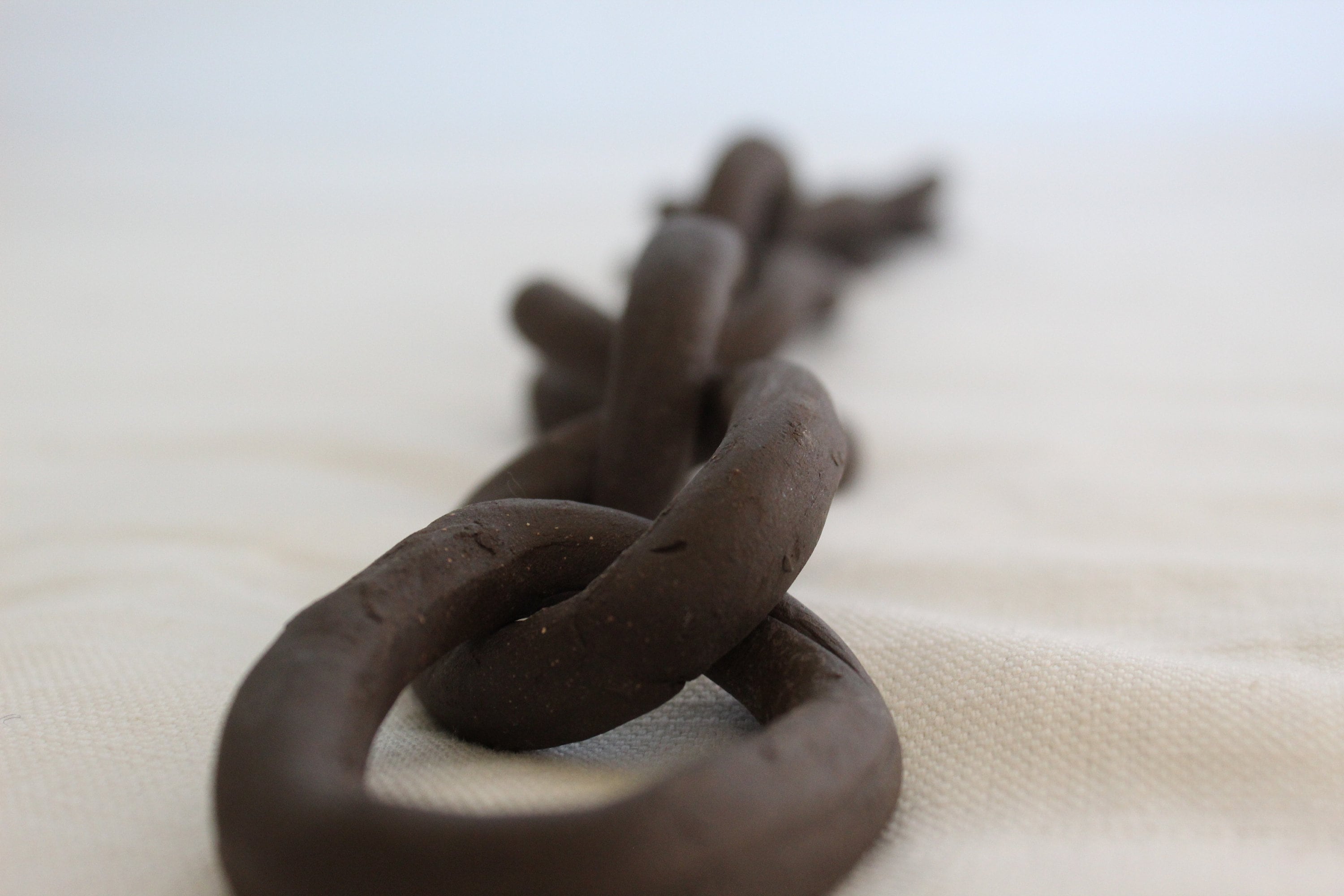 6 Ceramic Link Chains- Dark Brown - Etsy