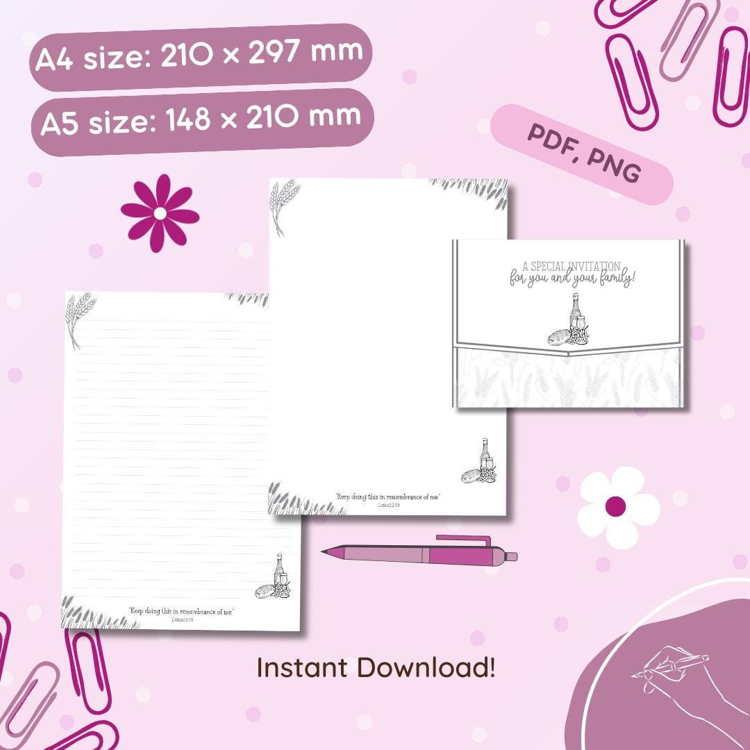 JW Memorial Invitation – Printable Letter & Envelope | Stationery for ...