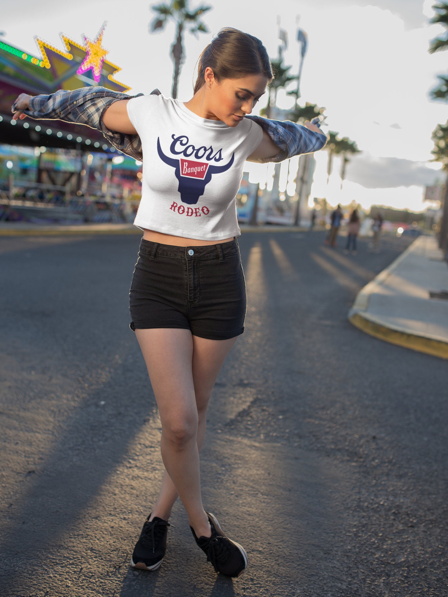 Coors Banquet Rodeo Crop Top, Western Style Tee, Rodeo Shirt, Beer Crop ...