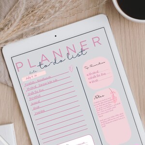 Pink Planner Template. Printable or Digital Template for Everyday Use ...