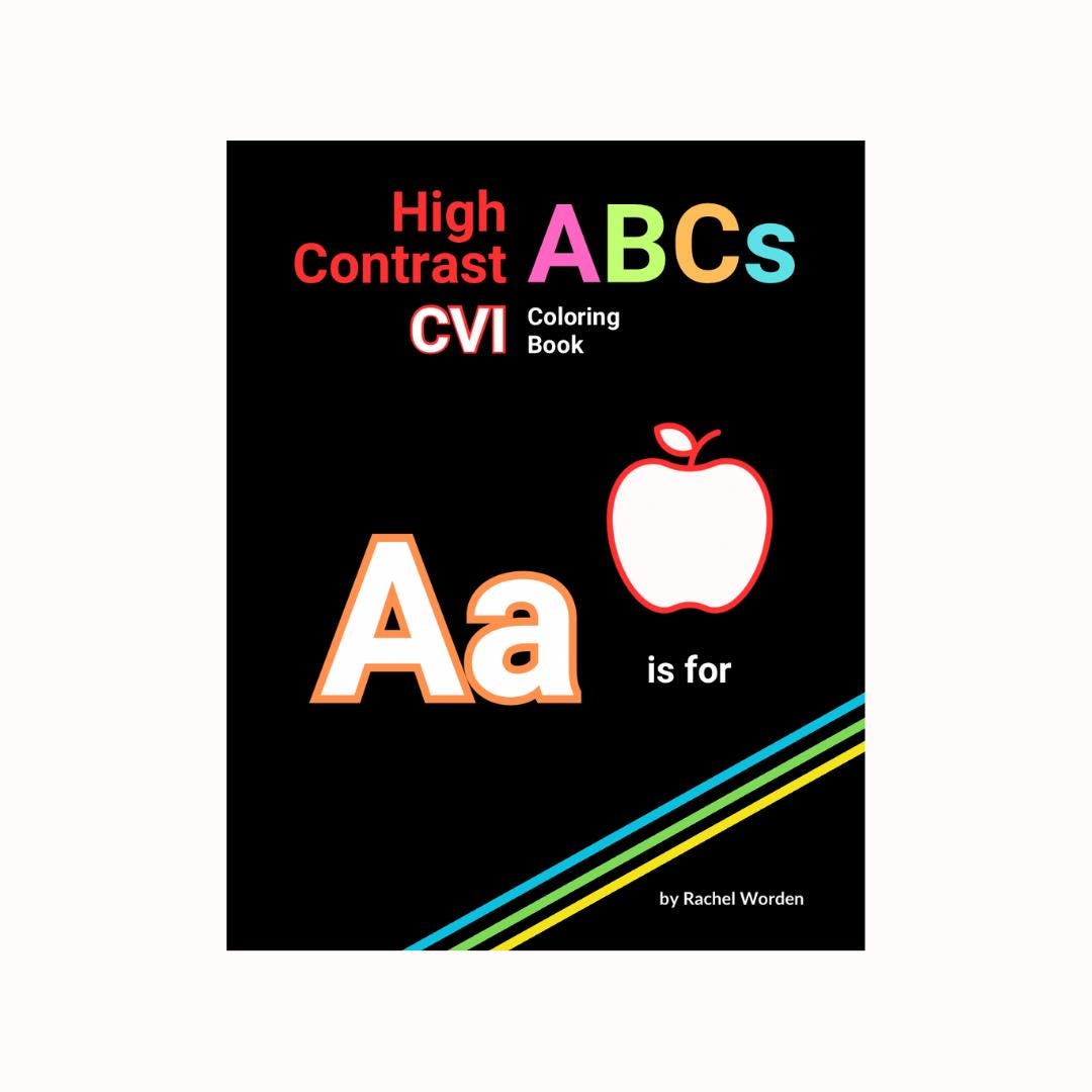 High Contrast Abcs: CVI Friendly Coloring Book - Etsy