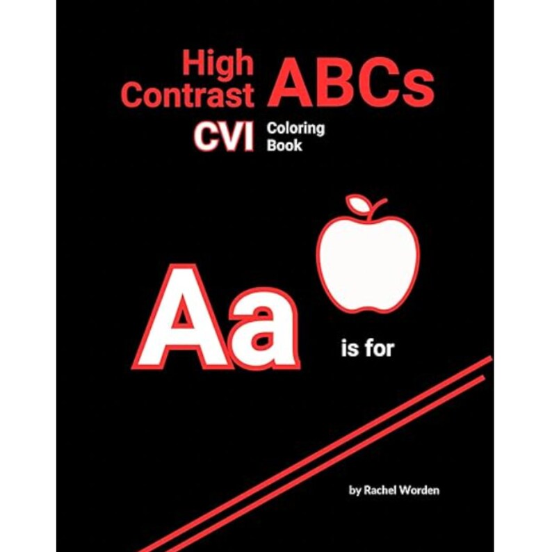 High Contrast Abcs: CVI Friendly Coloring Book - Etsy