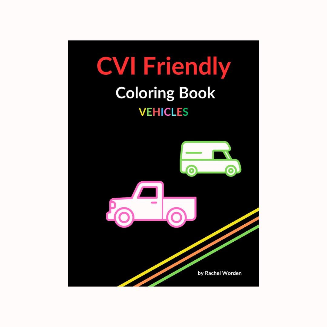 CVI Friendly VEHICLES Coloring Book - Etsy