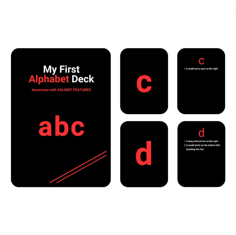 My First Alphabet Deck (FLASHCARDS) With Salient Feature - CVI - Etsy
