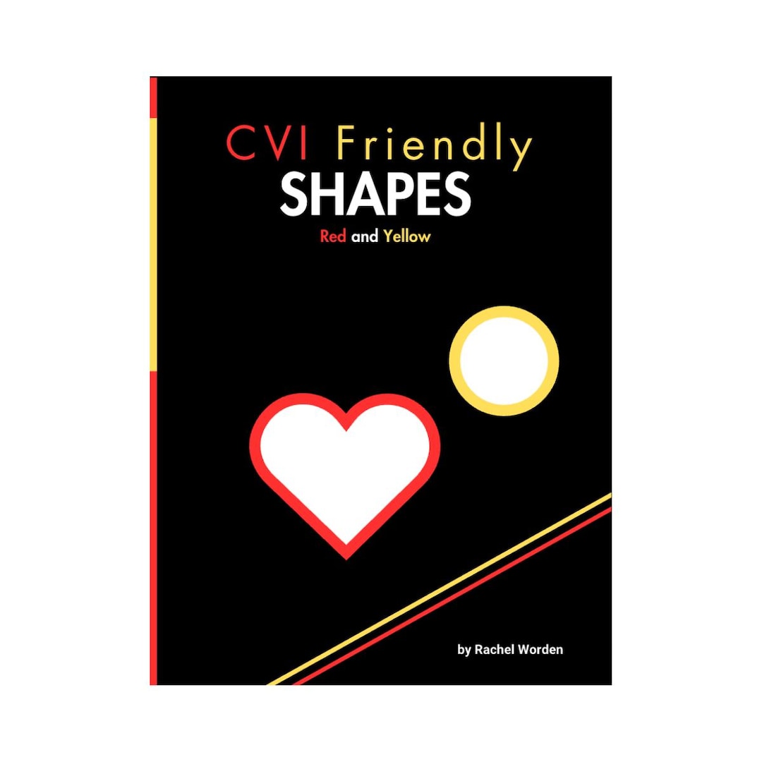 Cvi-friendly Shapes Coloring Book – Red and Yellow | High-contrast for ...