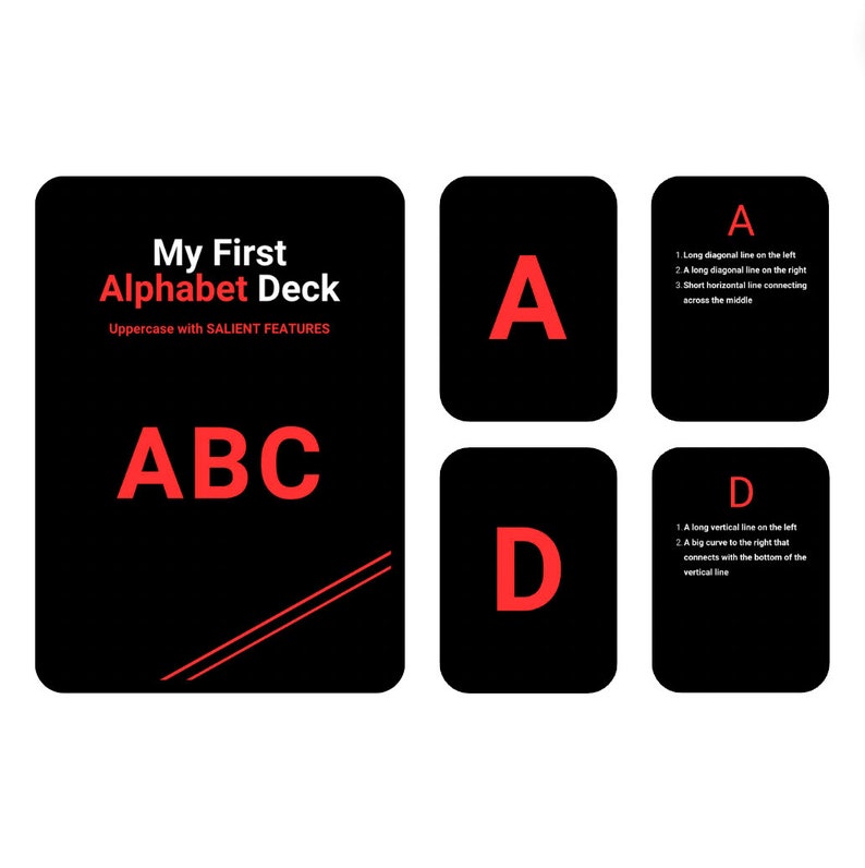 My First Alphabet Deck (FLASHCARDS) With Salient Feature - CVI - Etsy