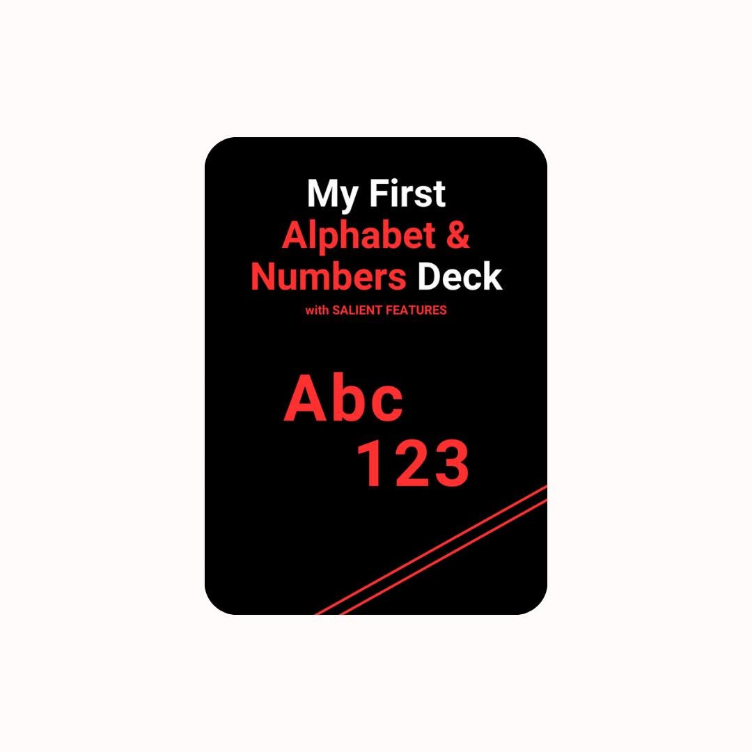 My First Alphabet Deck FLASHCARDS With Salient Feature CVI - Etsy