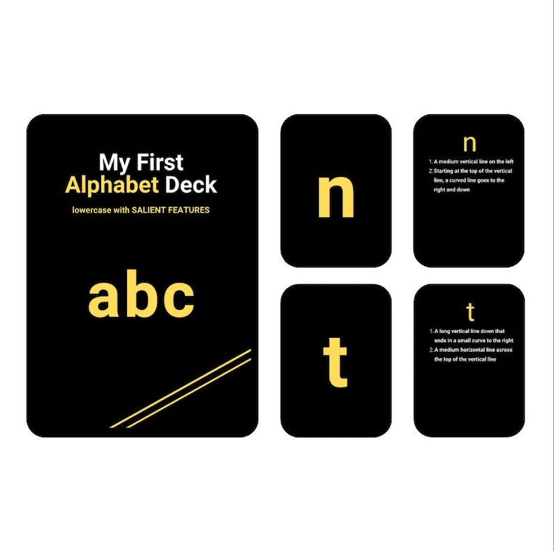 My First Alphabet Deck FLASHCARDS With Salient Feature CVI - Etsy