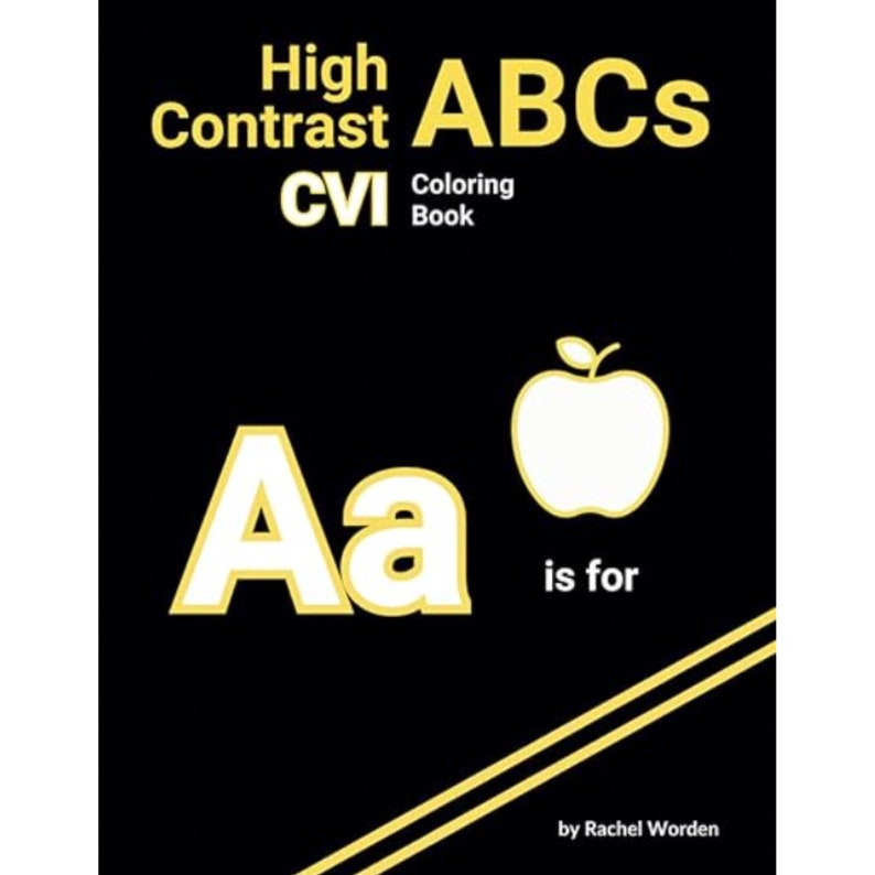 High Contrast Abcs: CVI Friendly Coloring Book - Etsy