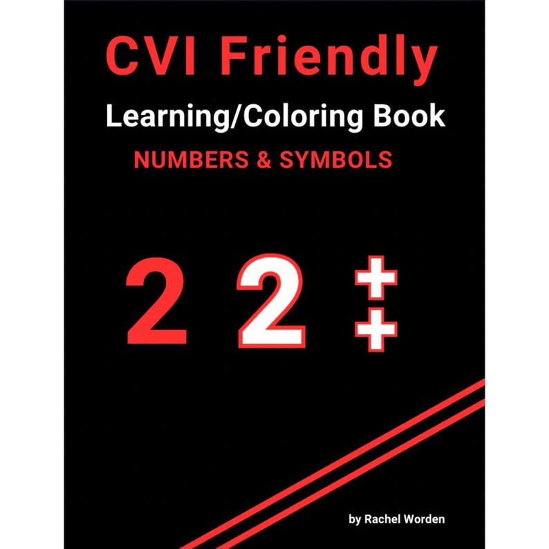 CVI Friendly Numbers & Symbols Coloring Book - Etsy