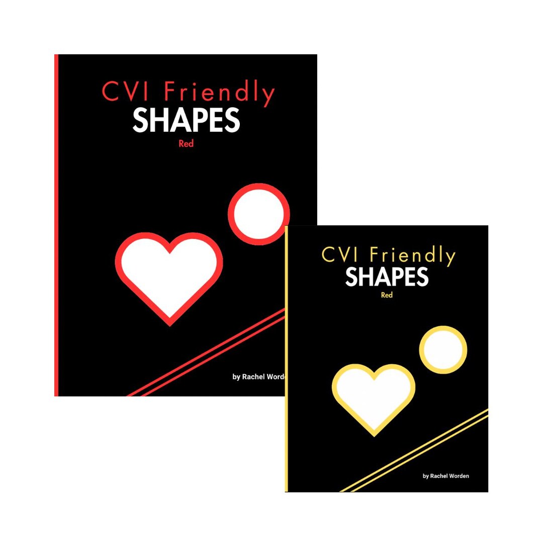 Cvi-friendly Shapes Coloring Book – Red OR Yellow | High-contrast for ...
