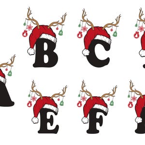 Christmas Alphabet SVG Bundle, A-Z Letters Svg for Cricut, Silhouette ...