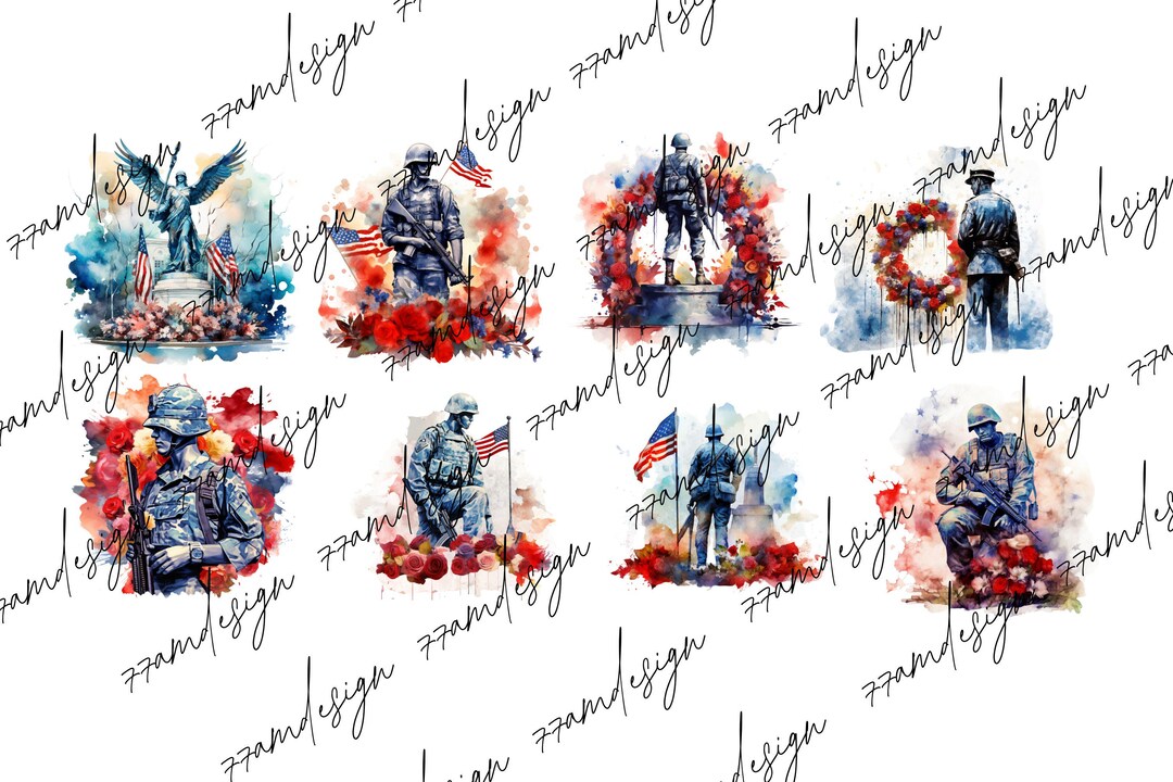 Memorial Day Veteran Day Png, Veterans Day Gift, Military Png Bundle ...