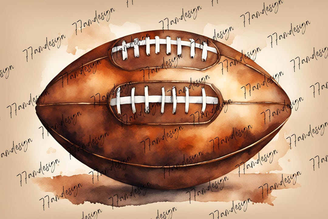 Watercolor Football Clipart American Football PNG Neutral Colors ...