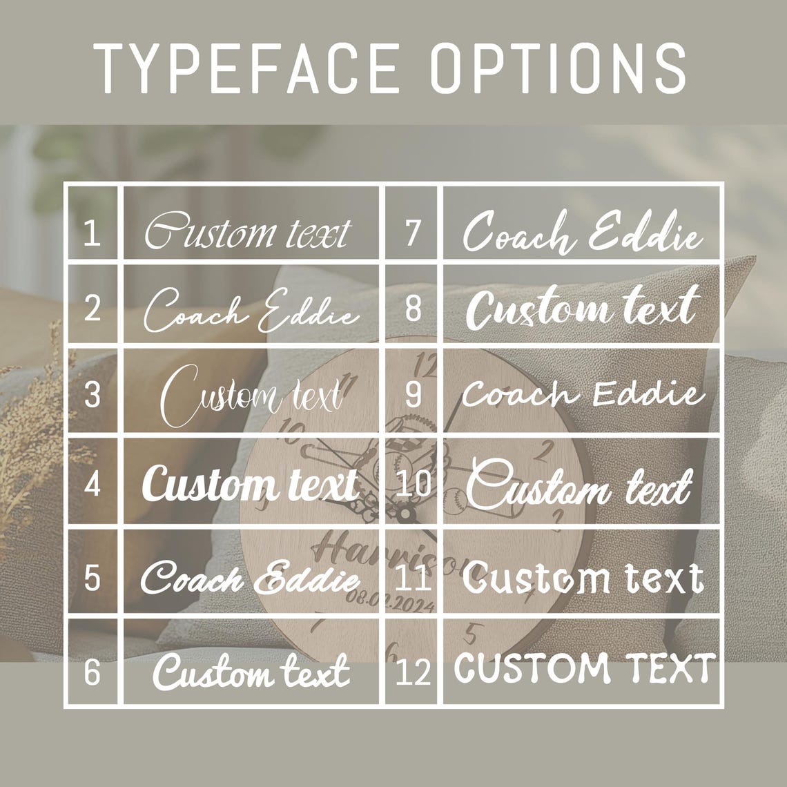 Personalized Carved Wood Clock With Name, Wooden Clock Gift Sports ...