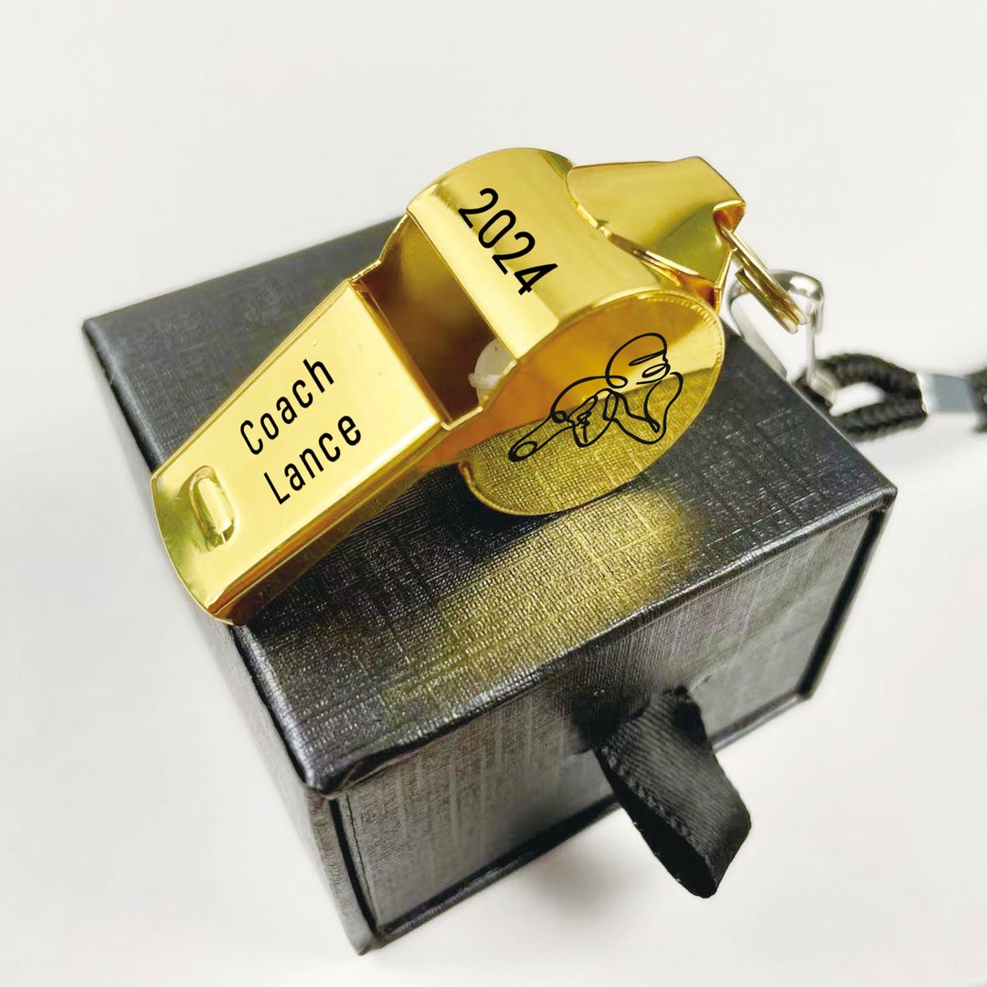 Custom Coach Metal Whistle With Lanyard,engraved Whistle,team Gift ...