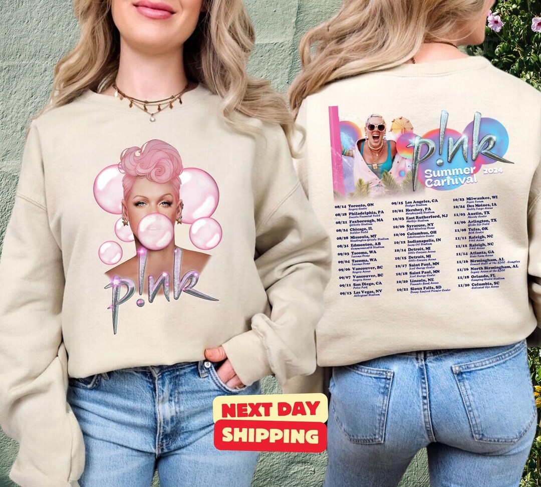 Pnk Pink Singer Summer Carnival 2024 Tour Sweatshirt, Pink Fan Lovers ...